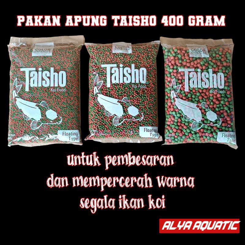 Jual pakan koi pelet apung TAISHO repack 400 GRAM 3 VARIAN UKURAN ...