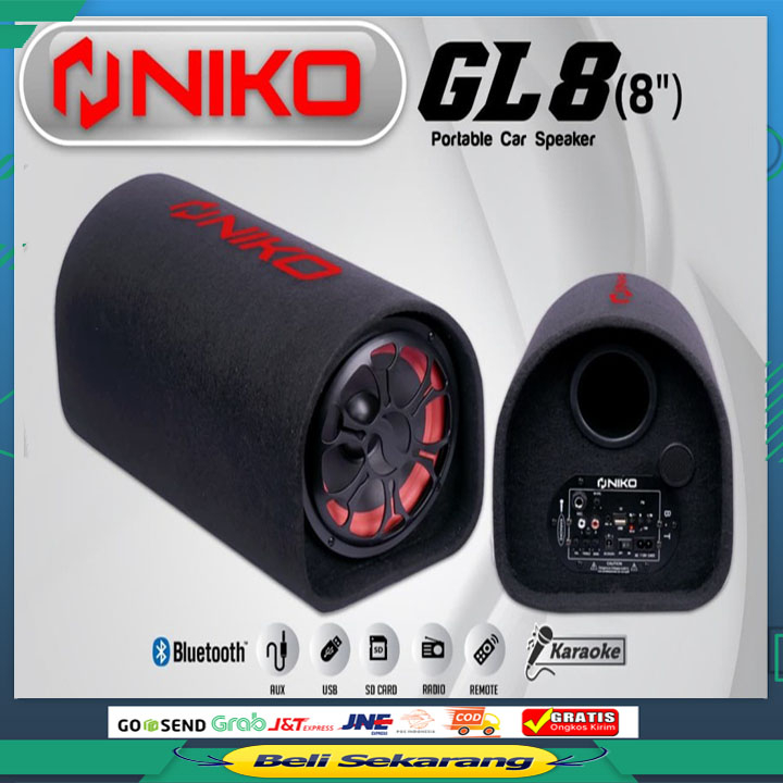 Jual Speaker Niko GL 8 Subwoofer Car Speaker Niko 8 Inch Bluetooth ...