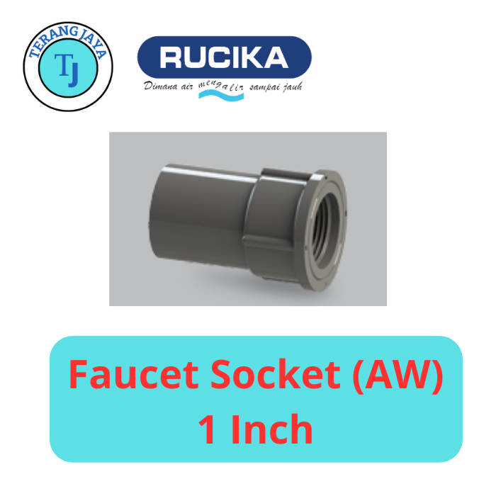 Jual FAUCET SOCKET (AW) 1" INCH RUCIKA - SOK DRAT DALAM SAMBUNGAN PIPA ...