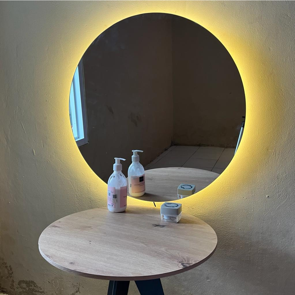 Jual CERMIN BULAT LED/CERMINAESTEHTIC/CERMIN WASTAFEL/CERMIN ...