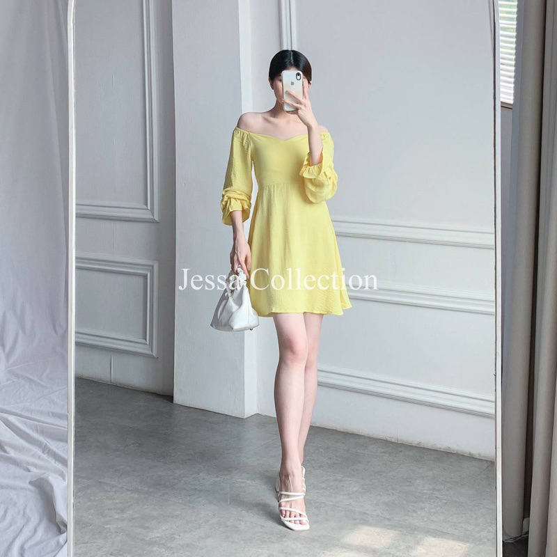Jual PRELOVED PREMIUM REALTA DRESS WARNA KUNING(JESSA COLLECTION ...