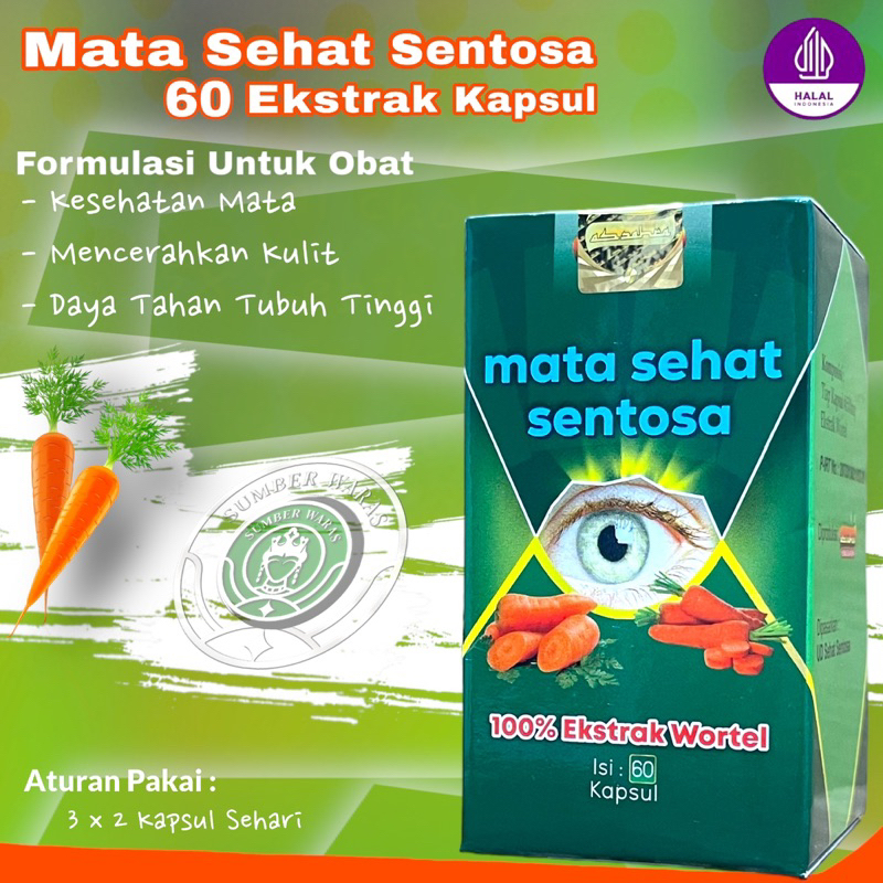 Jual OBAT MATA SEHAT SENTOSA ISI 60 KAPSUL EKSTRAK CARROT WORTEL @500mg - KAPSUL CARROT | Shopee ...