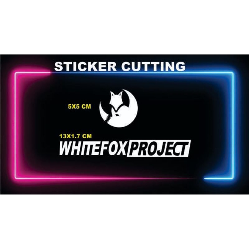 Jual stiker white fox project bahan cuting logo fox project | Shopee ...
