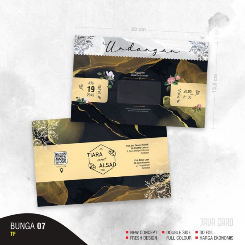 Jual Undangan Nikah murah undangan nikah bunga 07 undangan nikah simpel ...