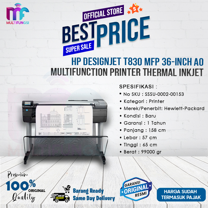 Jual Printer HP DesignJet T830 24 inch Multifunction Thermal Inkjet ...