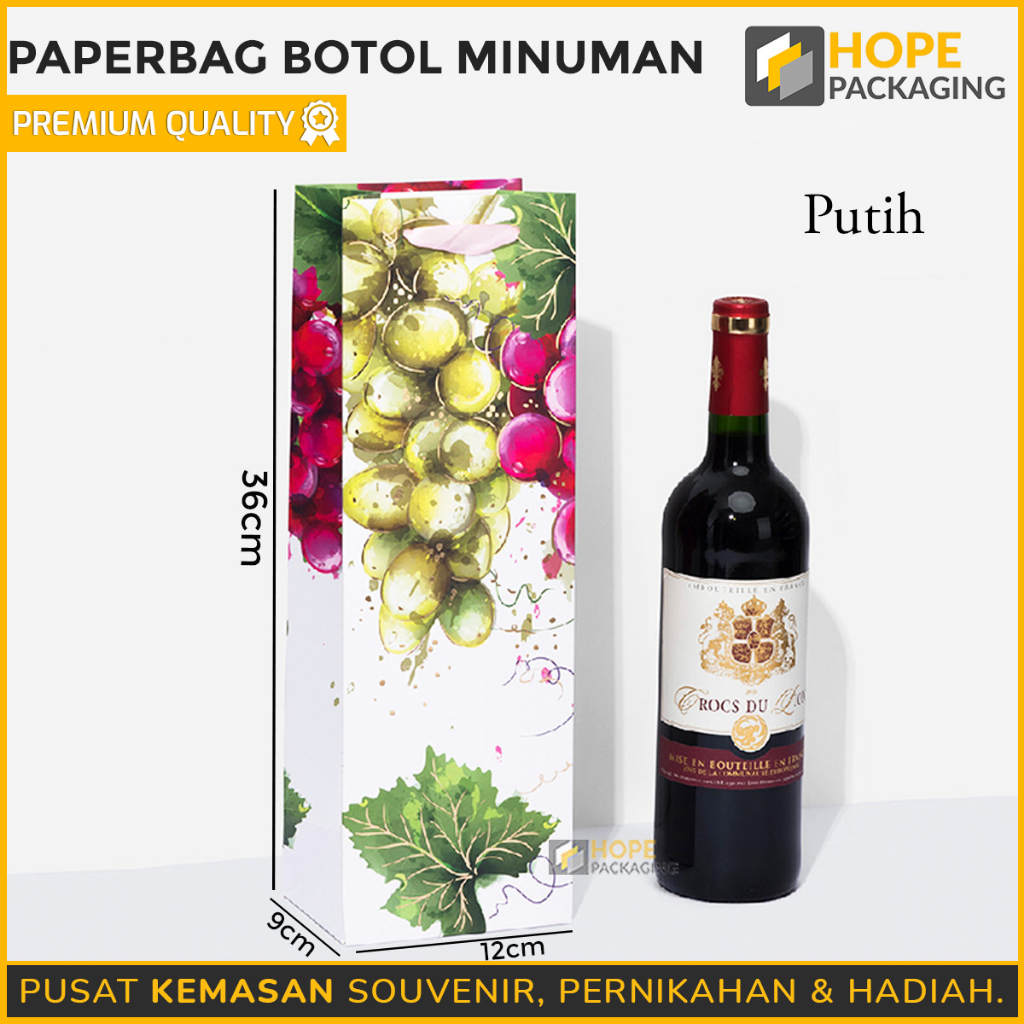 Jual Paper bag wine botol / paperbag bunga panjang / Kantong panjang ...