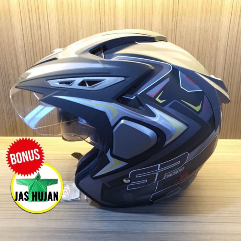 Jual Helm Pria Dewasa SNI Original Half Face Double Visor Keren Terbaru ...