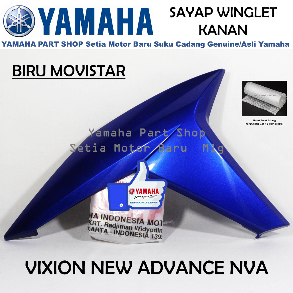Jual Sayap Winglet Biru Movistar Kanan Vixion New Advance NVA Asli ...