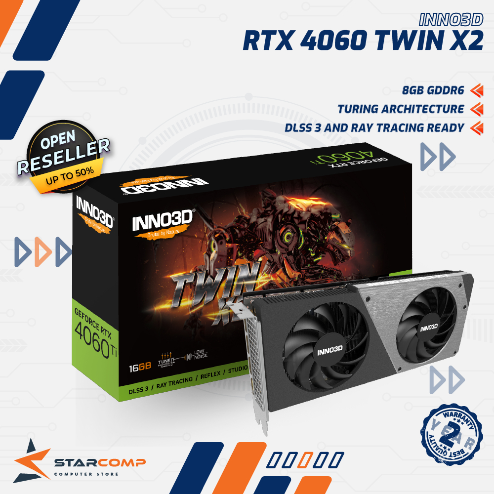 Jual INNO3D GeForce RTX 4060 Twin X2 8GB GDDR6 VGA RTX4060 | Shopee Indonesia