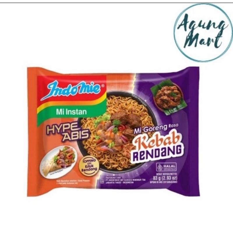 Jual Indomie Mie Goreng Rasa Kebab Rendang 83g | Shopee Indonesia