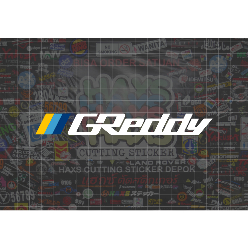 Jual Cutting Sticker GReddy Ukuran 15cm Untuk Motor Mobil | Shopee ...