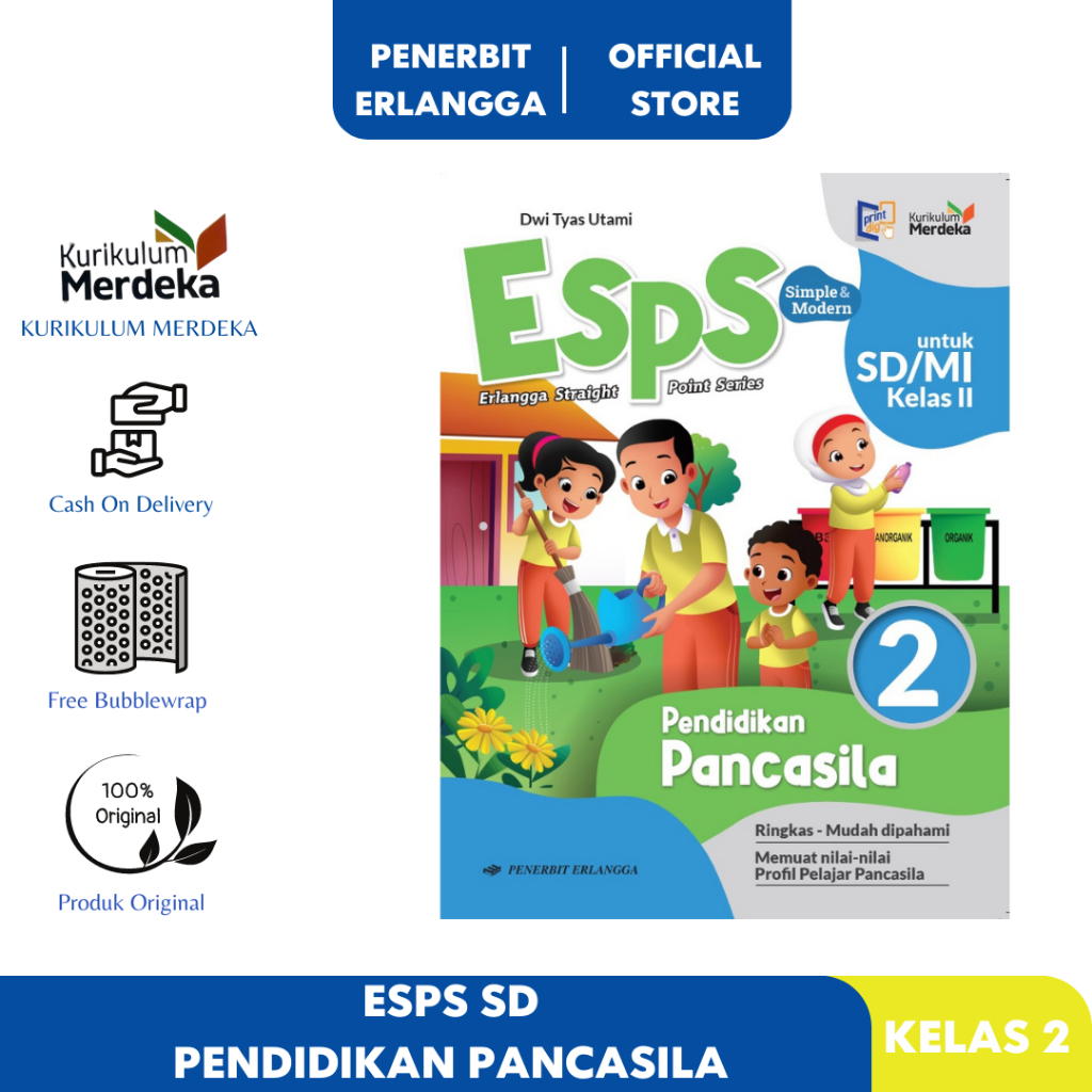Jual [Erlangga Official] Esps Pendidikan Pancasila Sd/Mi Kelas 2 ...