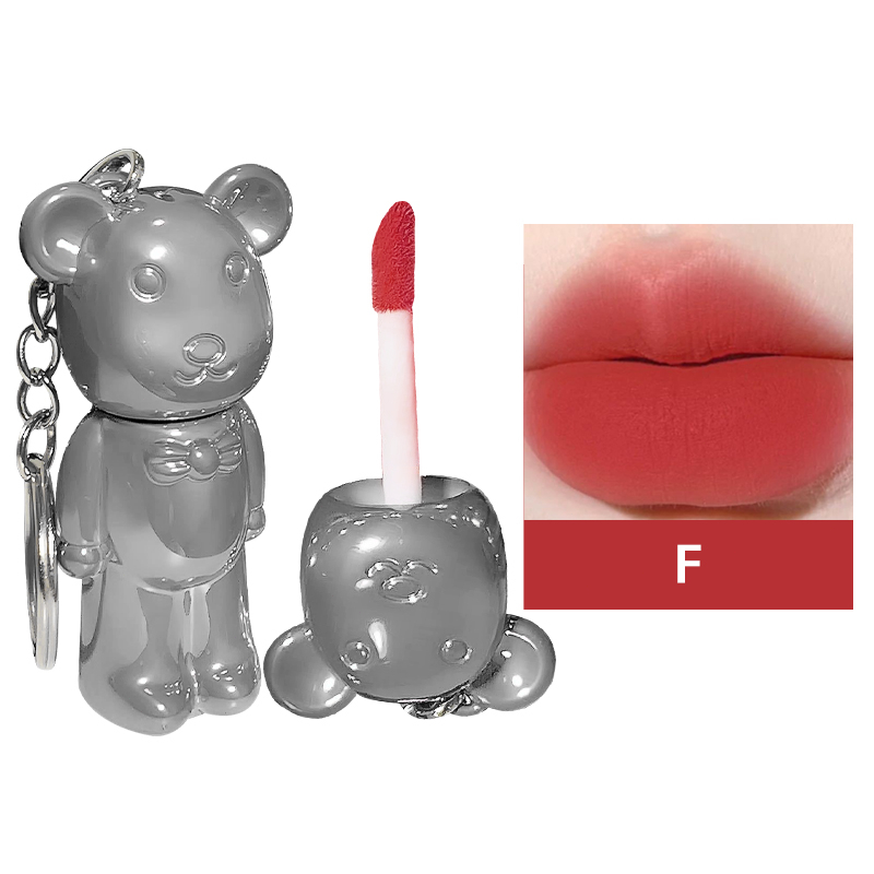 Jual COD- Lip Cream Lip Mud Korean Lipstick Matte Lucu Bear Gantungan Kunci Beruang Lip Glossy ...