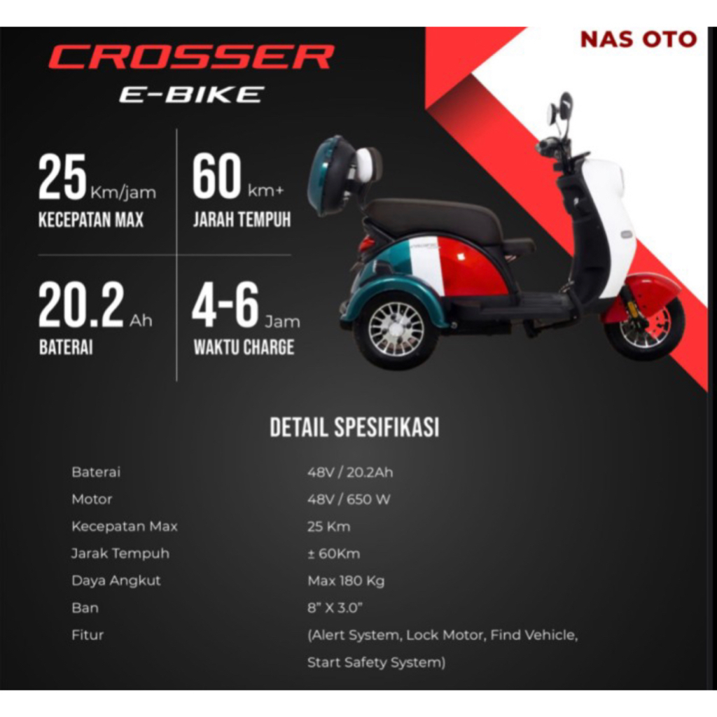 Jual Pacific Roda Tiga - Crosser | Shopee Indonesia