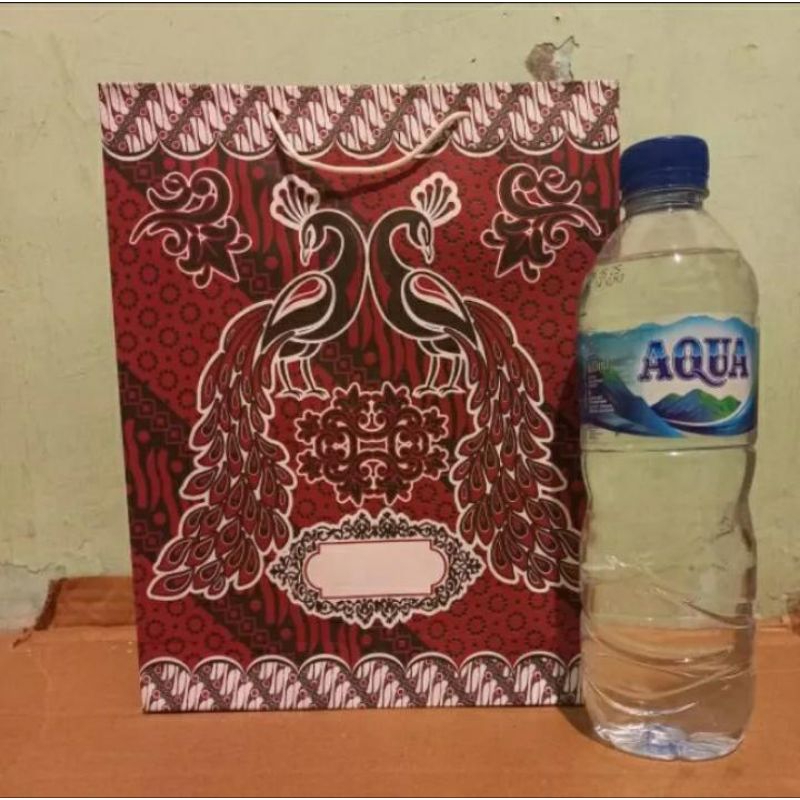 Jual 50 PAPERBAG BATIK BESAR MERAK MERAH TEBAL UKURAN 27X21X6 | Shopee ...
