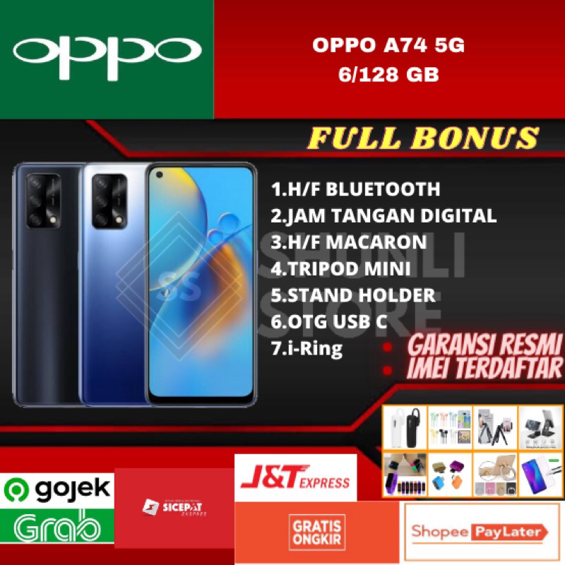 Jual OPPO A74 5G RAM 6/128GB NEW 100% ORIGINAL GARANSI RESMI | Shopee Indonesia