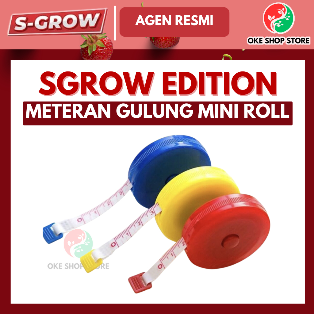 Jual Meteran Gulung Mini Roll Otomatis untuk Mengukur Besar Badan dan ...