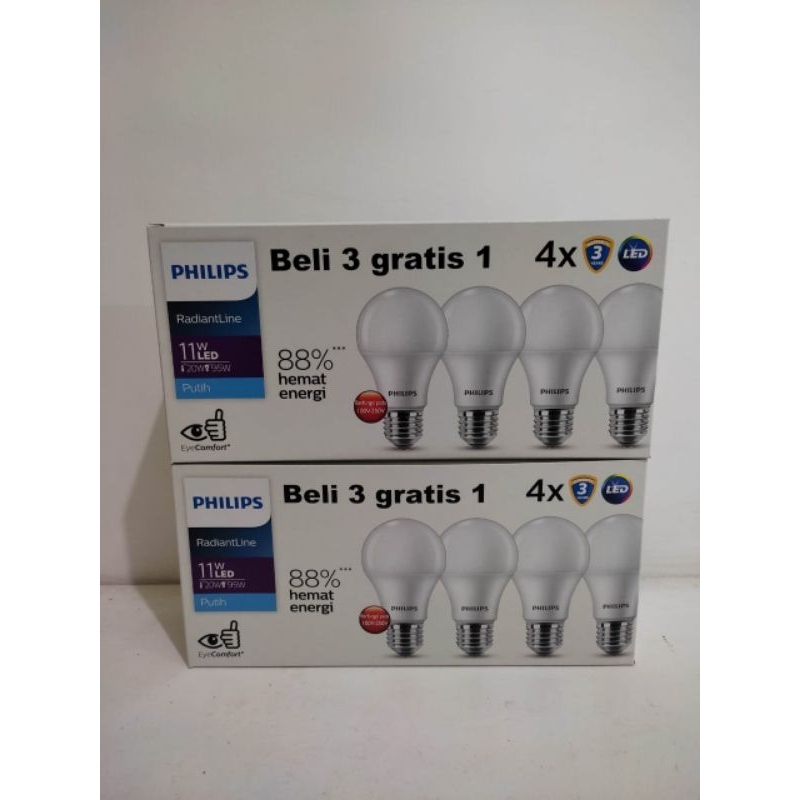 Jual Philips RadiantLine Multipack LEDBulb 5W 7W 9W 11W 6500k (1 Pack ...