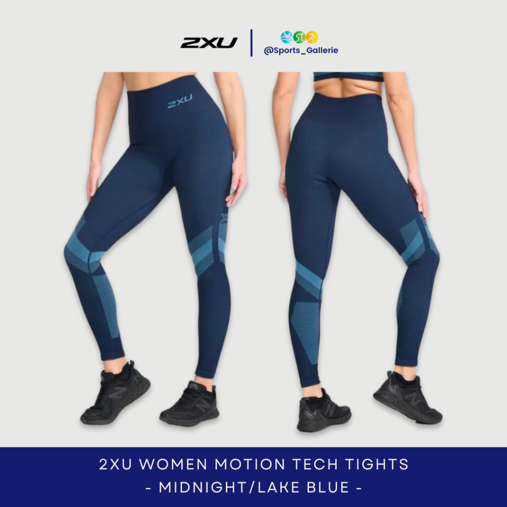 Jual 2XU ORIGINAL WOMEN Motion Tech Tights - Midnight/Lake Blue ...