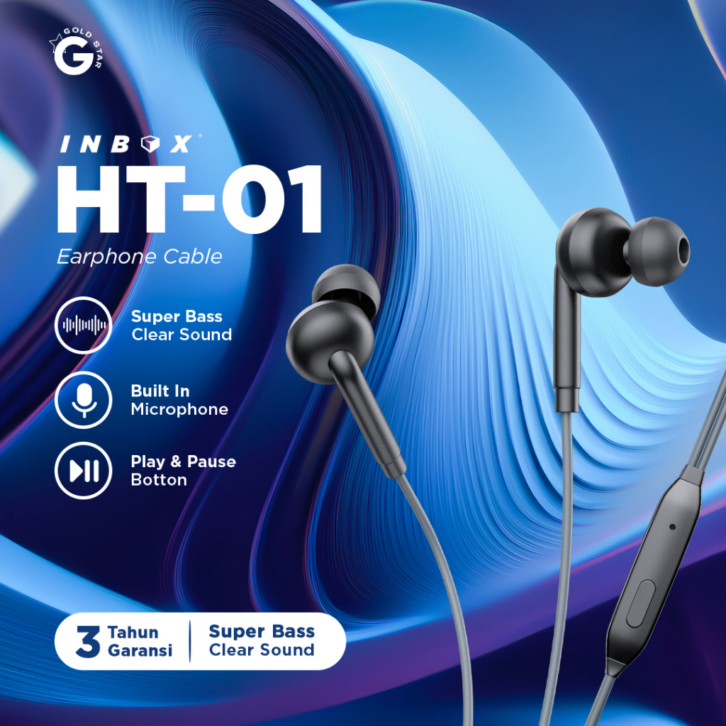 Jual Headset Inbox HT-01 Super Bass | Earphone dengan mic untuk Telepon ...