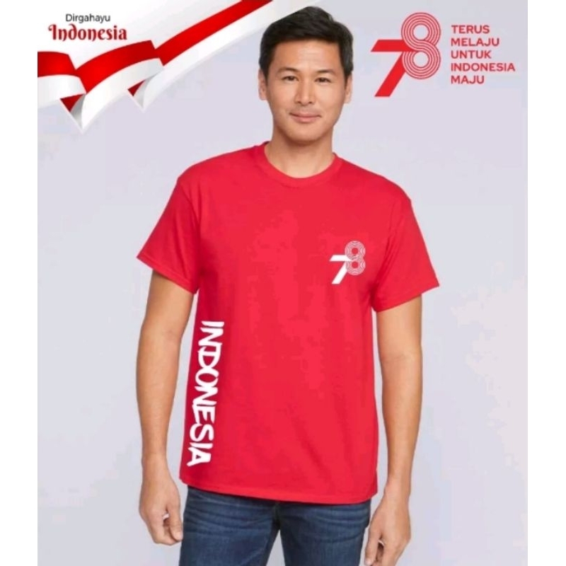 Jual keren kaos bisa couple HUT RI KE 78th/ KAOS HUT RI 78 /KAOS I LOVE INDONESIA / KAOS HUT RI ...