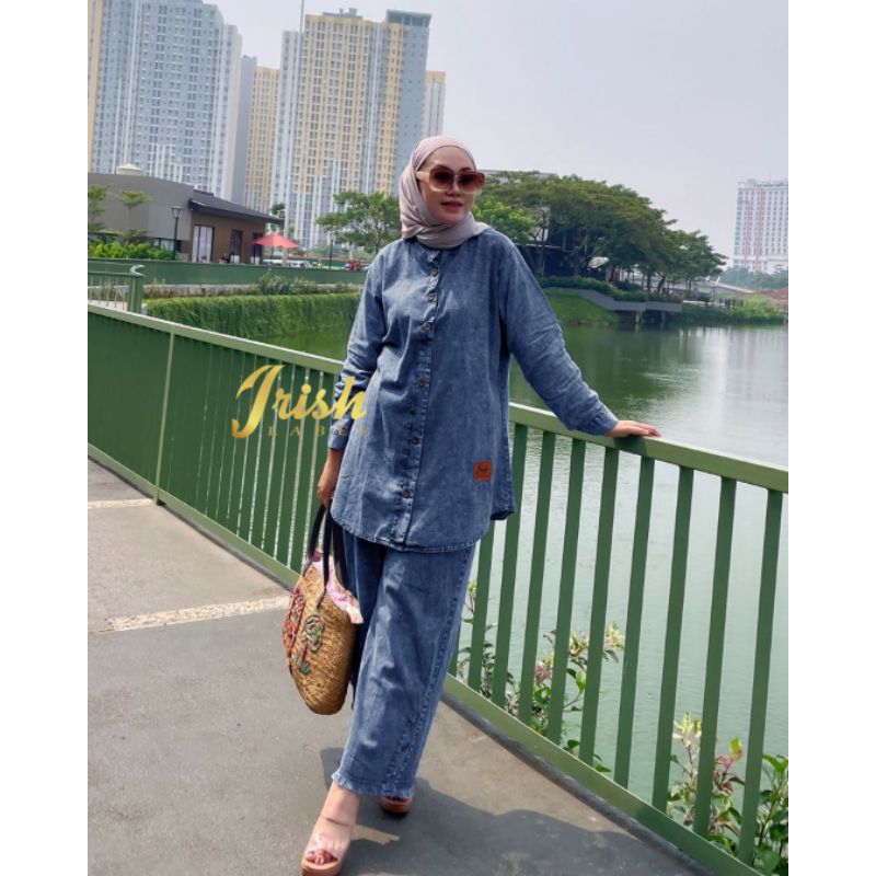 Jual LADY SET JEANS AIRISH LABEL | Shopee Indonesia