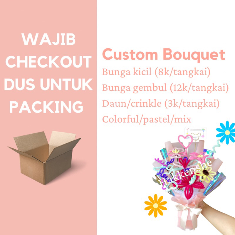 Jual Custom Bouquet (Buket Bunga Kawat Bulu) | Shopee Indonesia