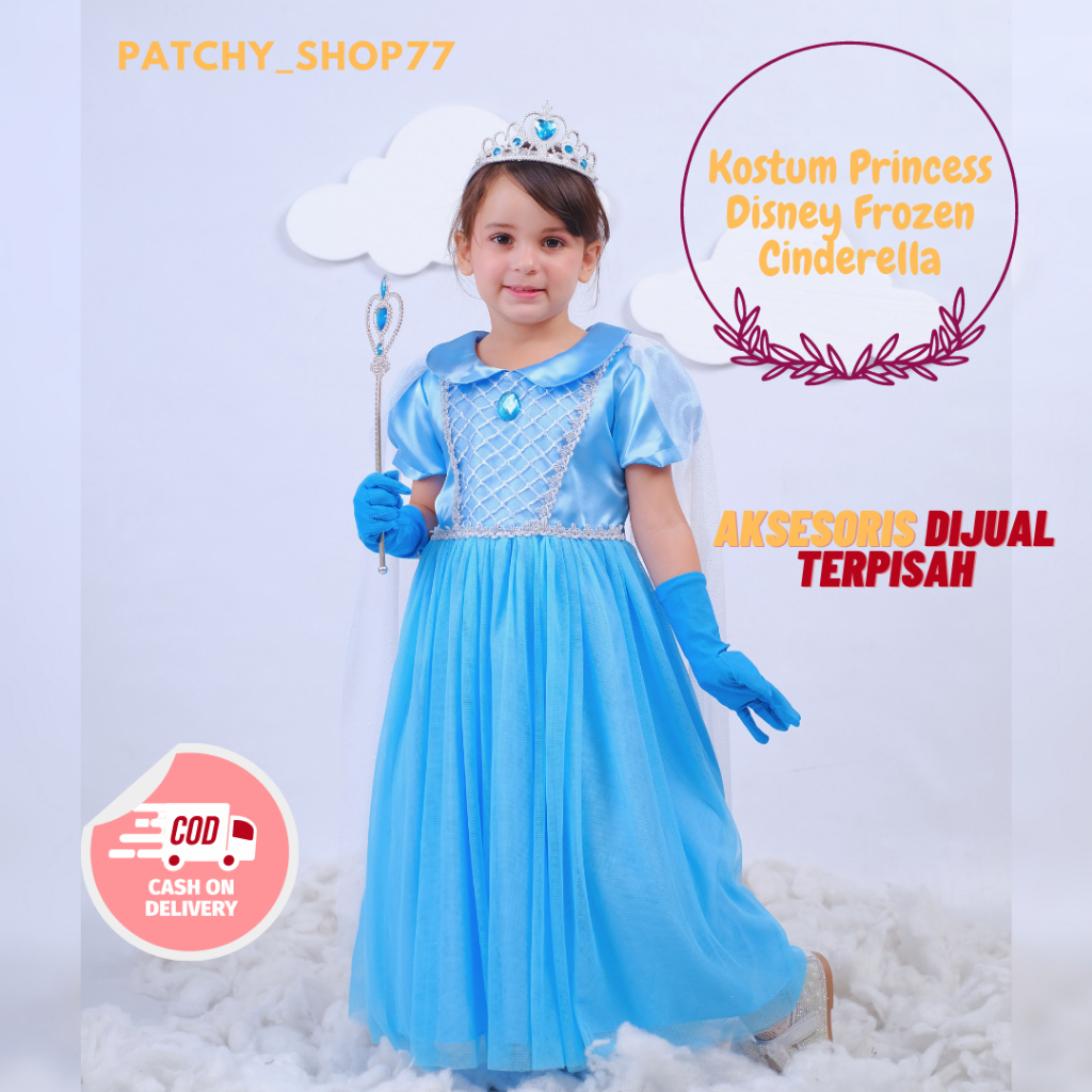 Jual Gaun pesta anak perempuan/Dress anak/ gaun elsa frozen/cinderella ...