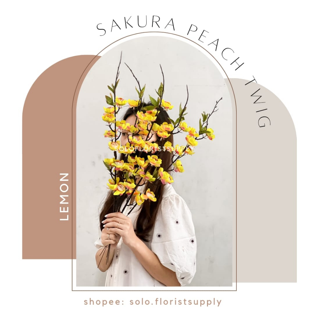 Jual SAKURA PEACH TWIG Cherry Blossom Artificial Flower Bunga Sakura Plastik Bunga Dekorasi ...