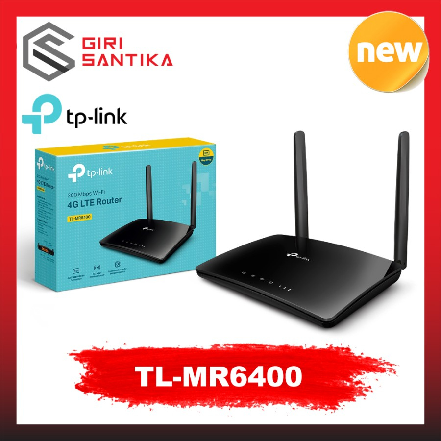 Jual TP-LINK TL-MR6400 300Mbps Wireless N 4G LTE Router TP LINK TL MR6400 | Shopee Indonesia