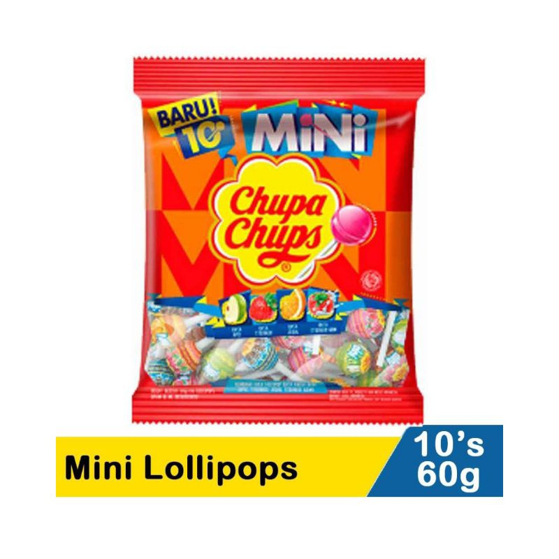 Jual Chupa Chups Mini Lollipops Permen 10's 60 g | Shopee Indonesia