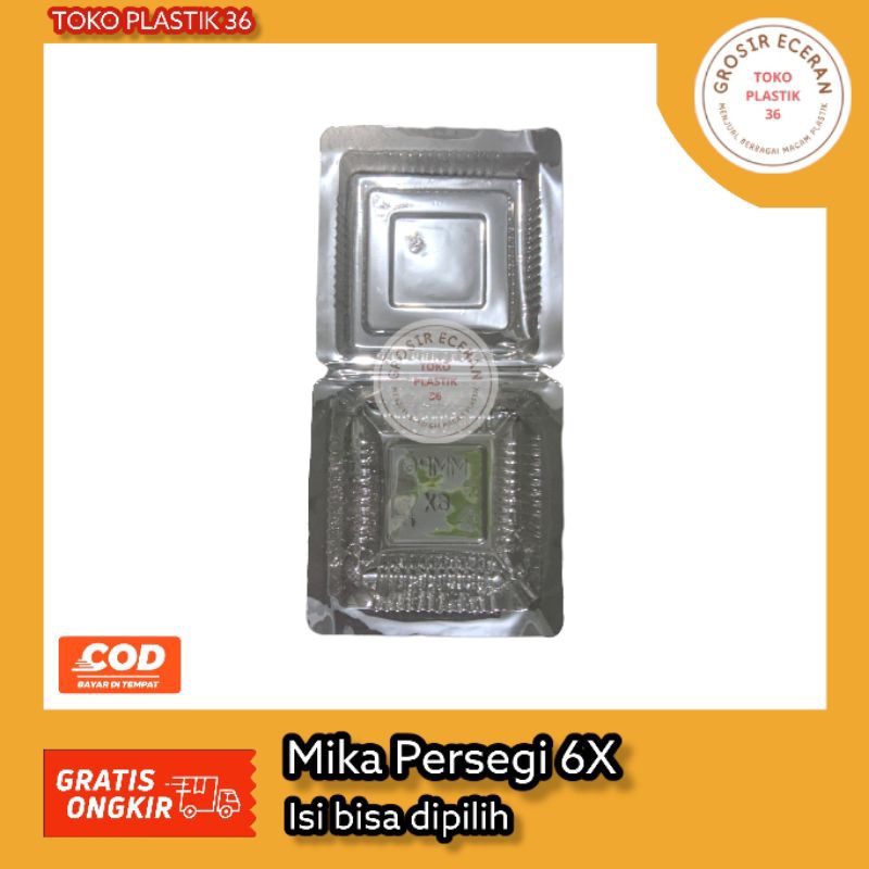 Jual Mika Persegi 6X isi @25pcs @50pcs - TokoPlastik36 | Shopee Indonesia