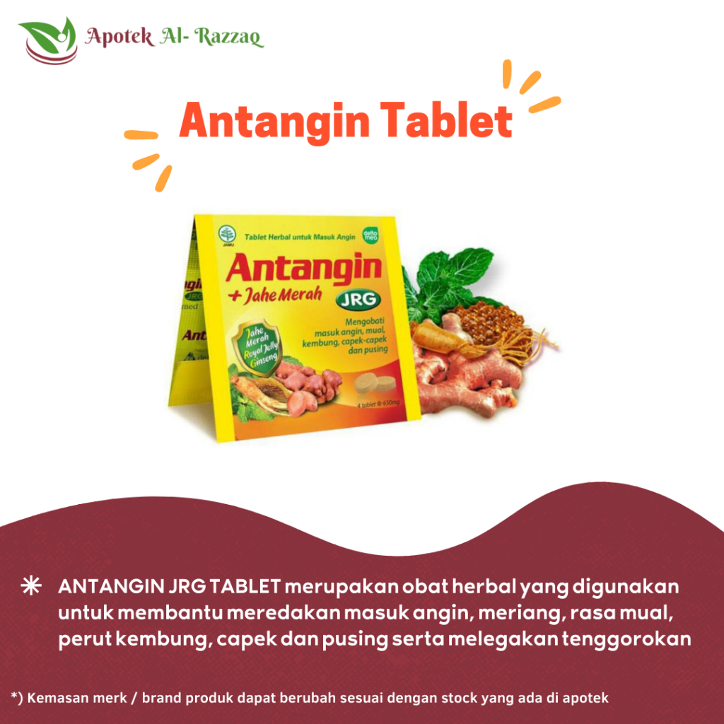 Jual Antangin Strip 4 Tablet - Herbal - Masuk Angin dan Sakit Kepala ...