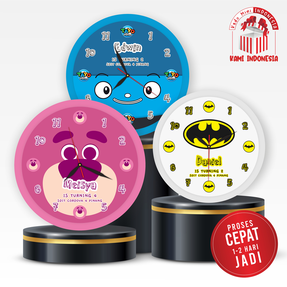 Jual JAM DUDUK UNIK CUSTOM NAMA KARAKTER GIFT LULUSAN SEKOLAH MEJA ...