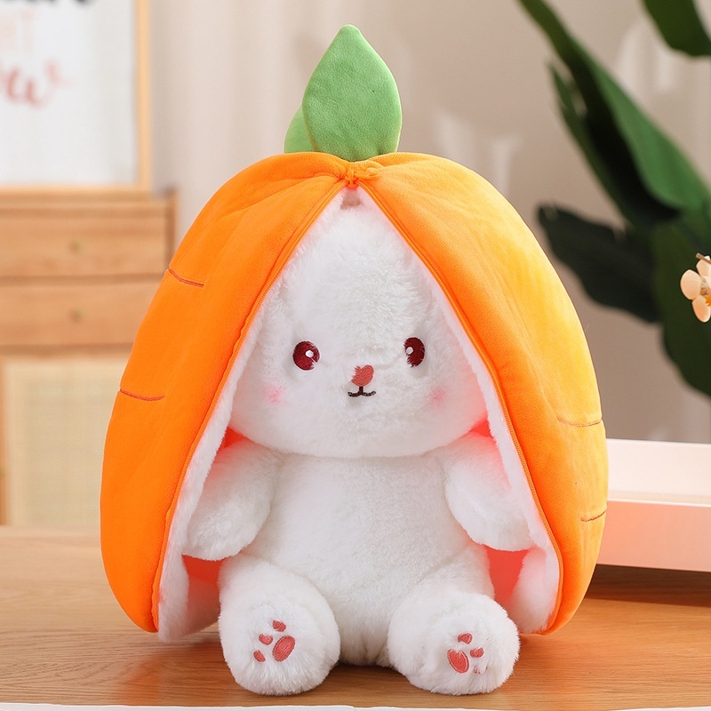 Jual Boneka kelinci strawberry wortel mainan viral flip lucu mewah ...