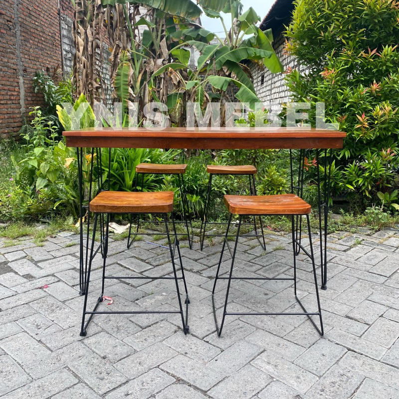 Jual Meja kursi minibar / meja cafe / meja makan / meja teras / meja ...