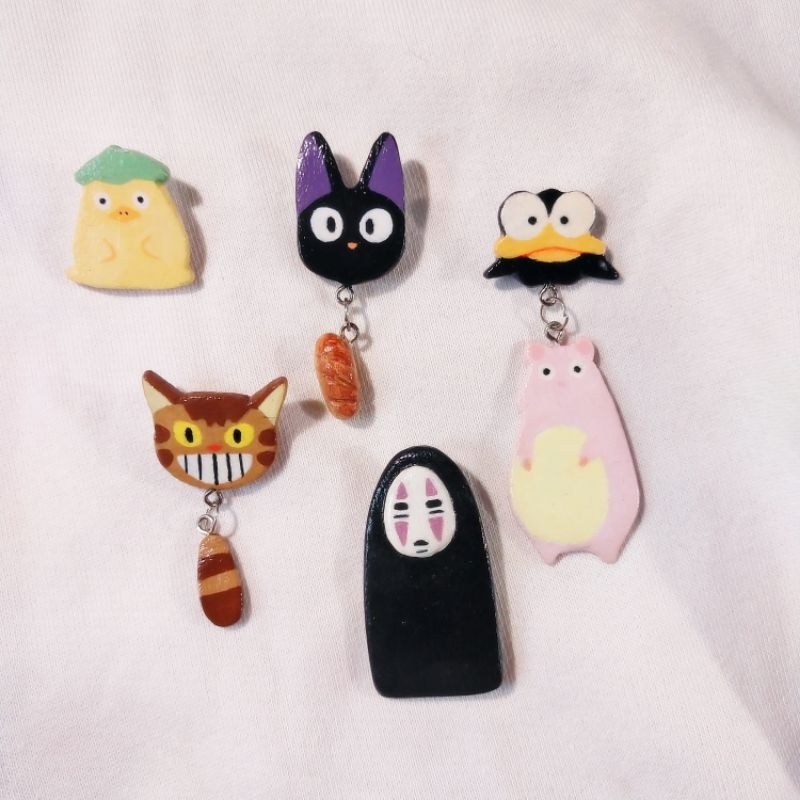 Jual STUDIO GHIBLI Clay Pin & Clay Keychain / Pin Clay & Gantungan ...