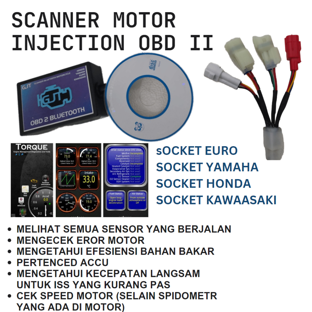 Jual Alat Scanner Motor Injeksi OBD 2 EURO 5 Versi Android | Shopee ...