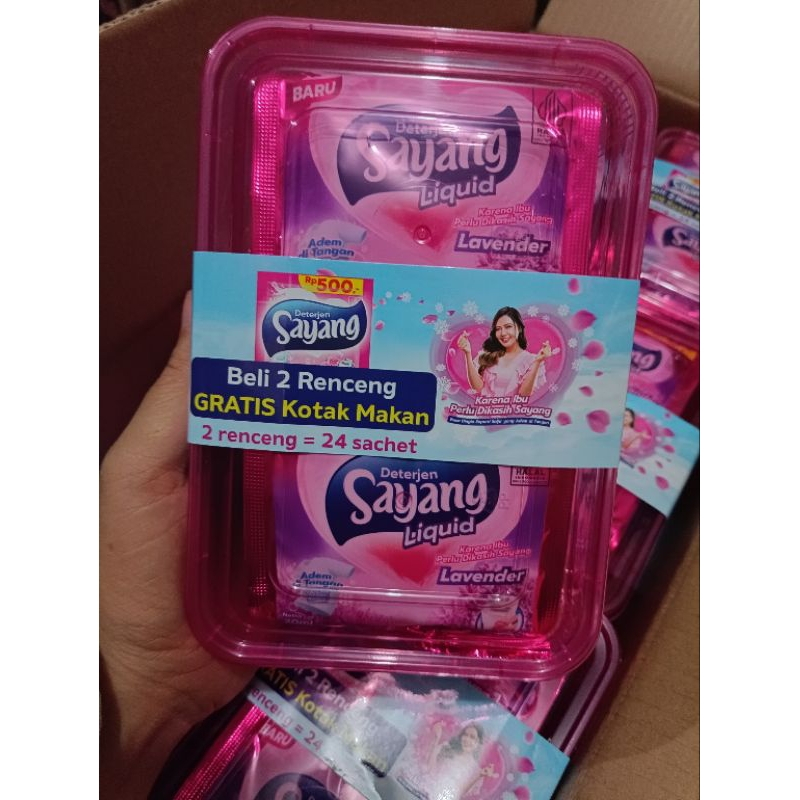 Jual 1 BOX ISI 24 PCS / 2 RENCENG SABUN SAYANG CAIR Detergen Sayang ...