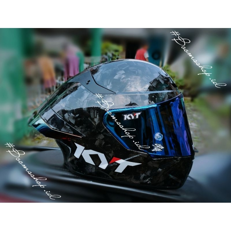 Jual KYT ttc repaint WD Carbon porget black glosy | Shopee Indonesia