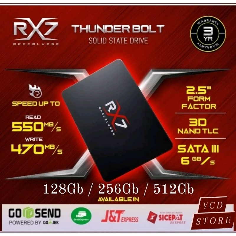 Jual SSD RX7 128Gb 256Gb 512Gb original garansi 3 tahun resmi | Shopee ...