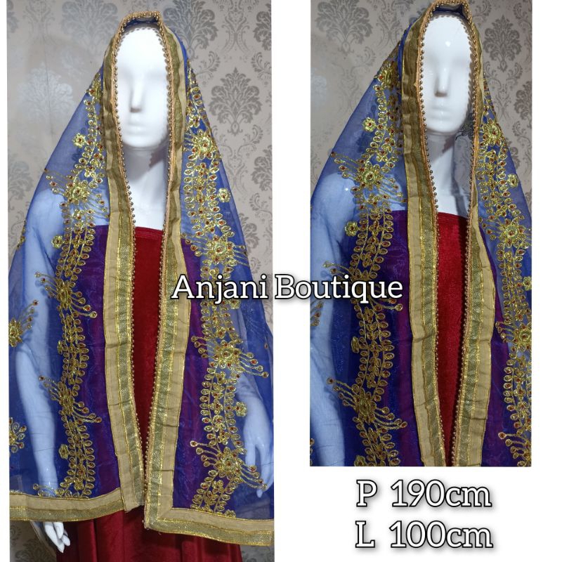 Jual Selendang india ori / dupatta india / selendang pengantin india ...