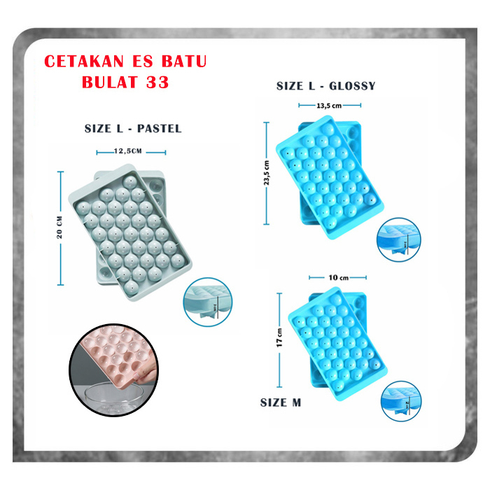 Jual Cetakan Es Batu Bulat 33 / Cetakan Jelly | Shopee Indonesia