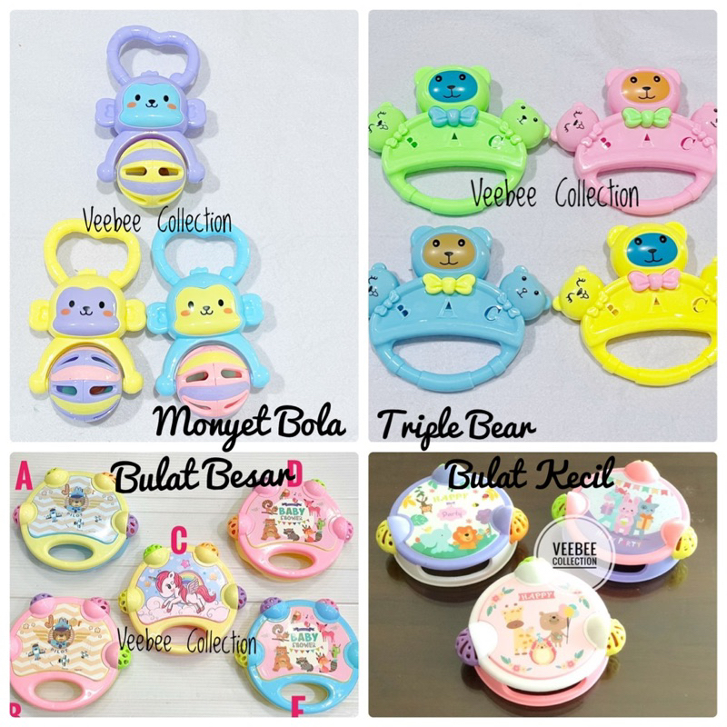 Jual Rebana Baby Bulat / Kerincing baby set/ teether bayi | Shopee ...