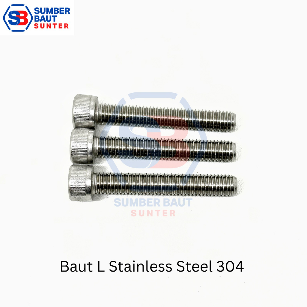 Jual M6x40 Baut L Stainless SS 304 Hex Head Socket Screw 6 x 40 | Shopee Indonesia