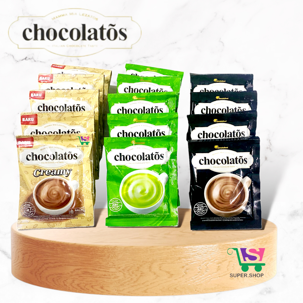 Jual Chocolatos Drink Chocolate / Matcha / Creamy (isi 10pcs) . Bubuk ...