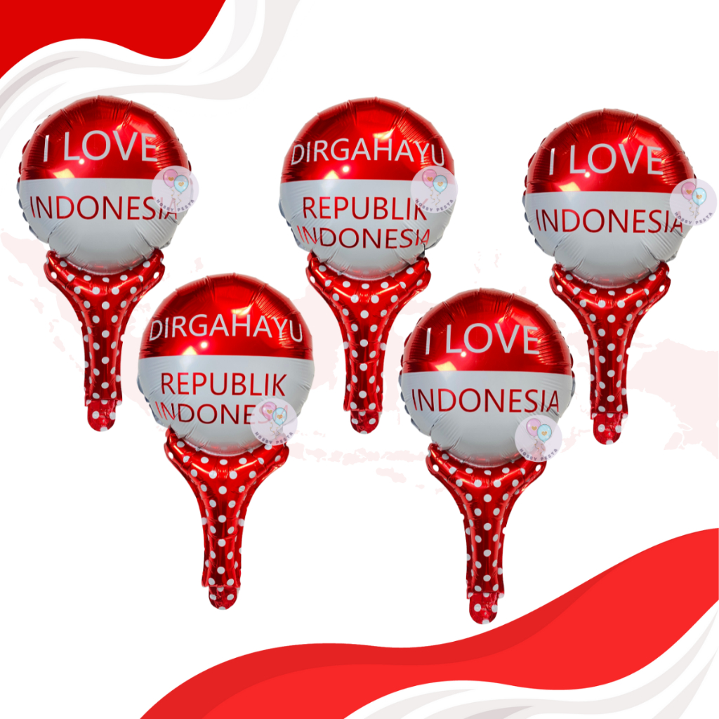 Jual [ECER] Balon 17 Agustusan / Tirai Merah Putih / Balon Kemerdekaan ...