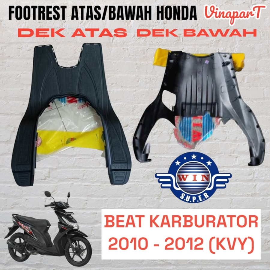 Jual step floor cover under pijakan kaki dek bawah kolong beat karburator kvy merk win | Shopee ...