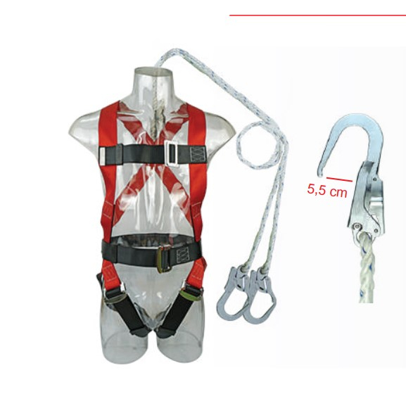 Jual Full Body Harness Double Big Hook Excellent Polyester Webbing 50mm ...