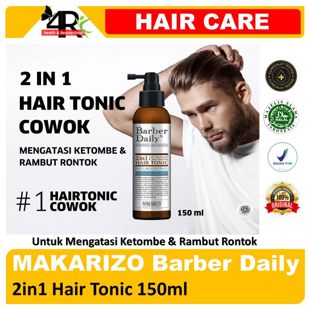 Jual Makarizo Professional Barber Daily 2 in 1 Hair Tonic 150 mL ...